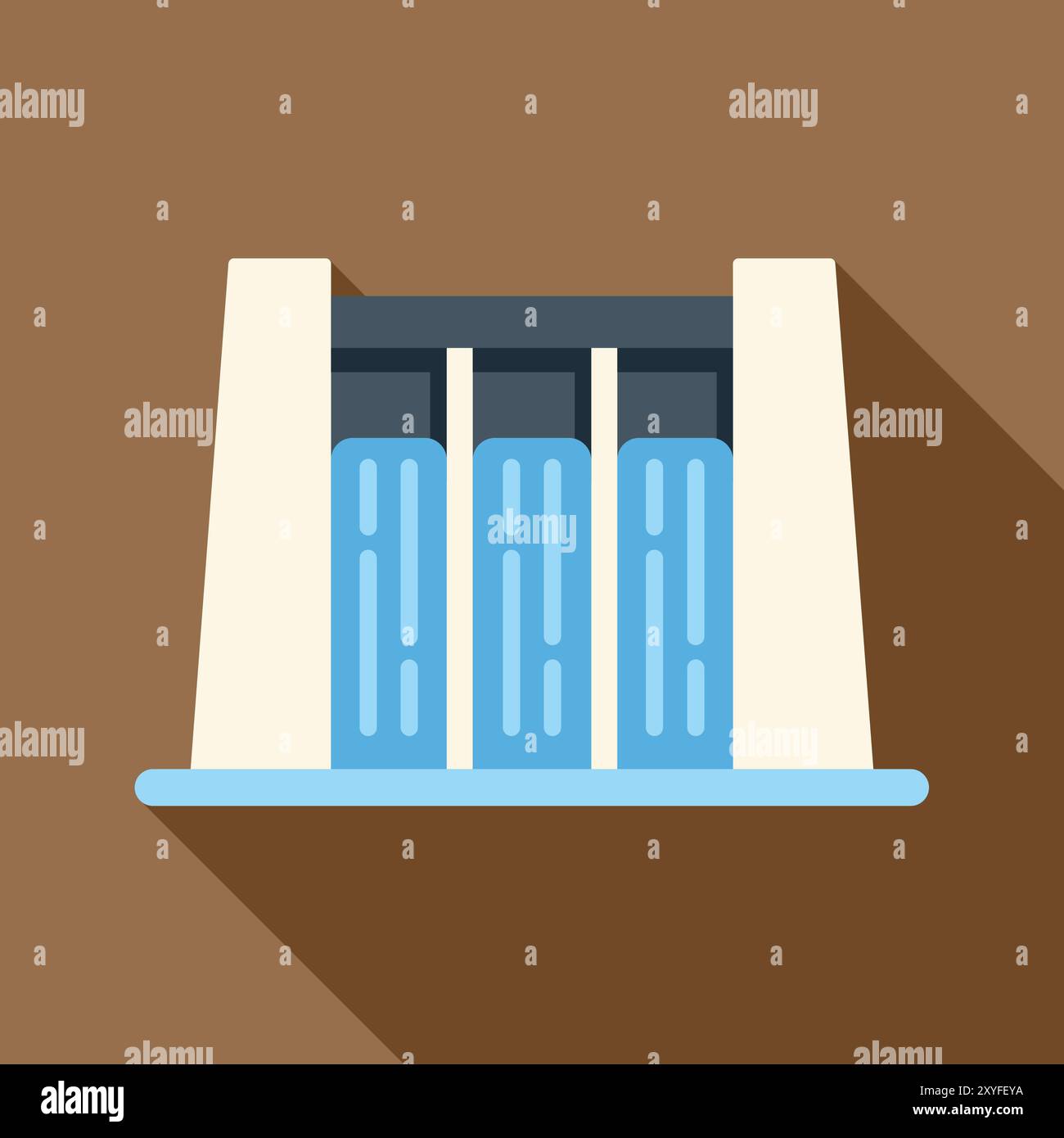Hydroelectric dam generating clean Stock Vector Images - Alamy