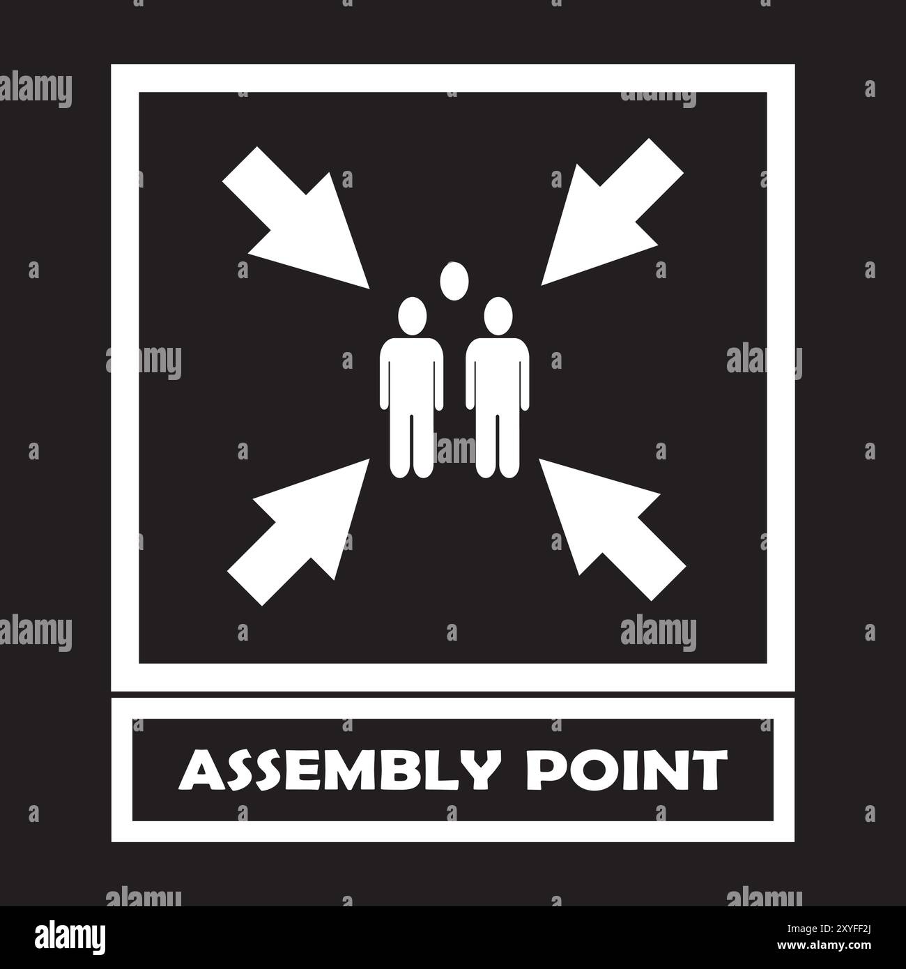 Assembly Point Icon. Evacuation Plan illustration Stock Vector Image ...