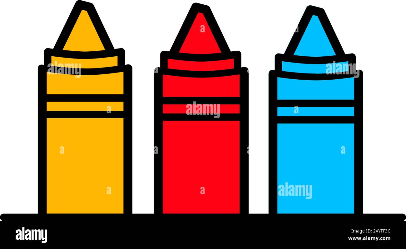 Crayon Set Monogram. Back To School Stock Vector Image & Art - Alamy