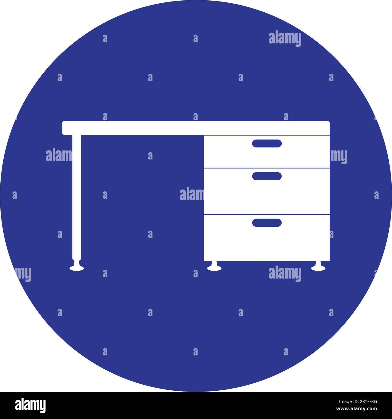 office desk icon vector illustrstion logo design Stock Vector Image ...