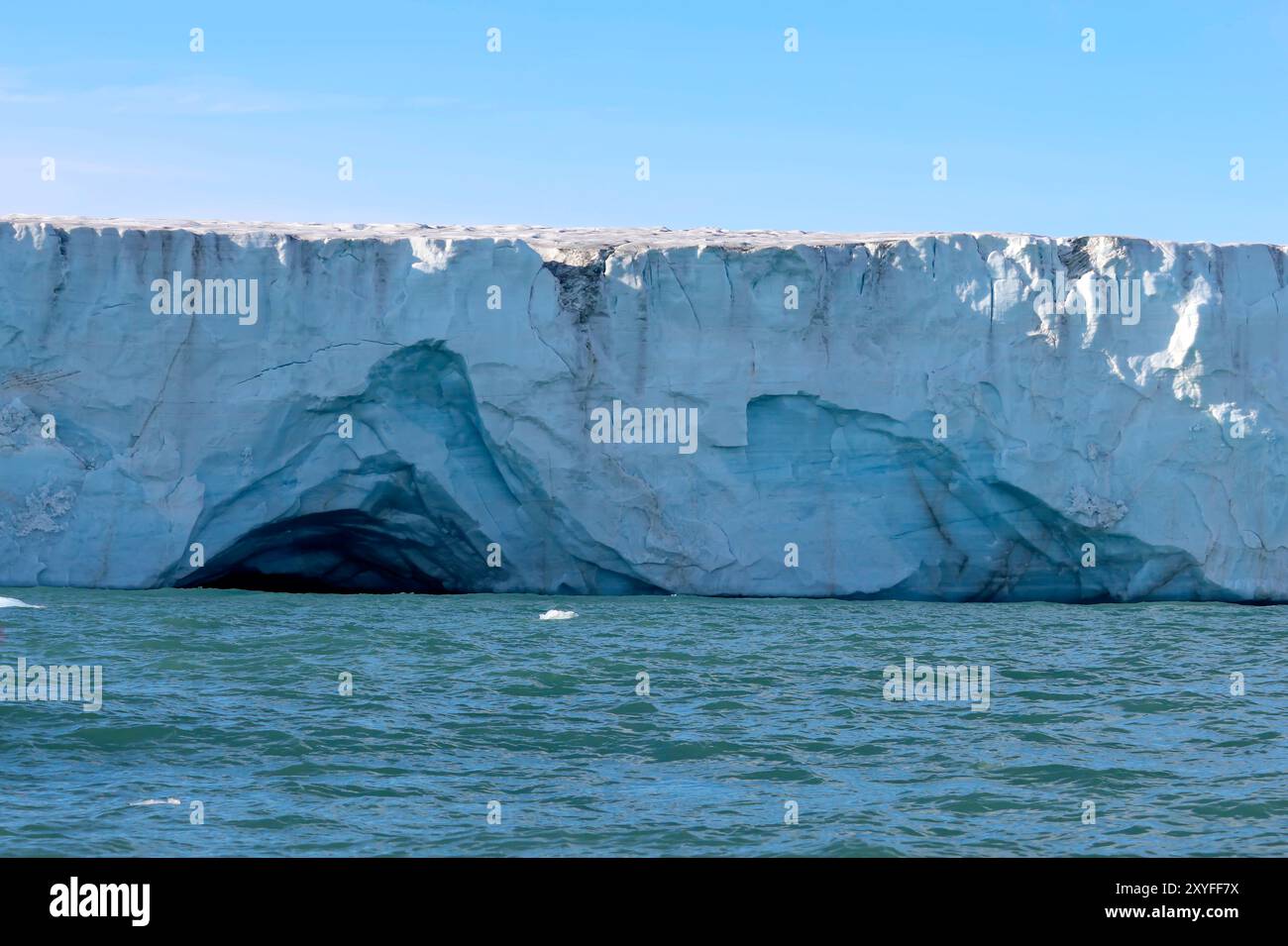 Austfonna, the ice cap located on Nordaustlandet, Svalbard archipelago ...