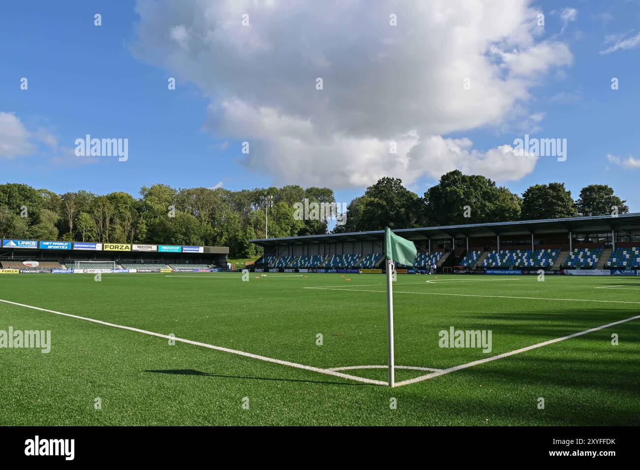 A general view of Park Hall Stadium ahead of the UEFA Conference League ...