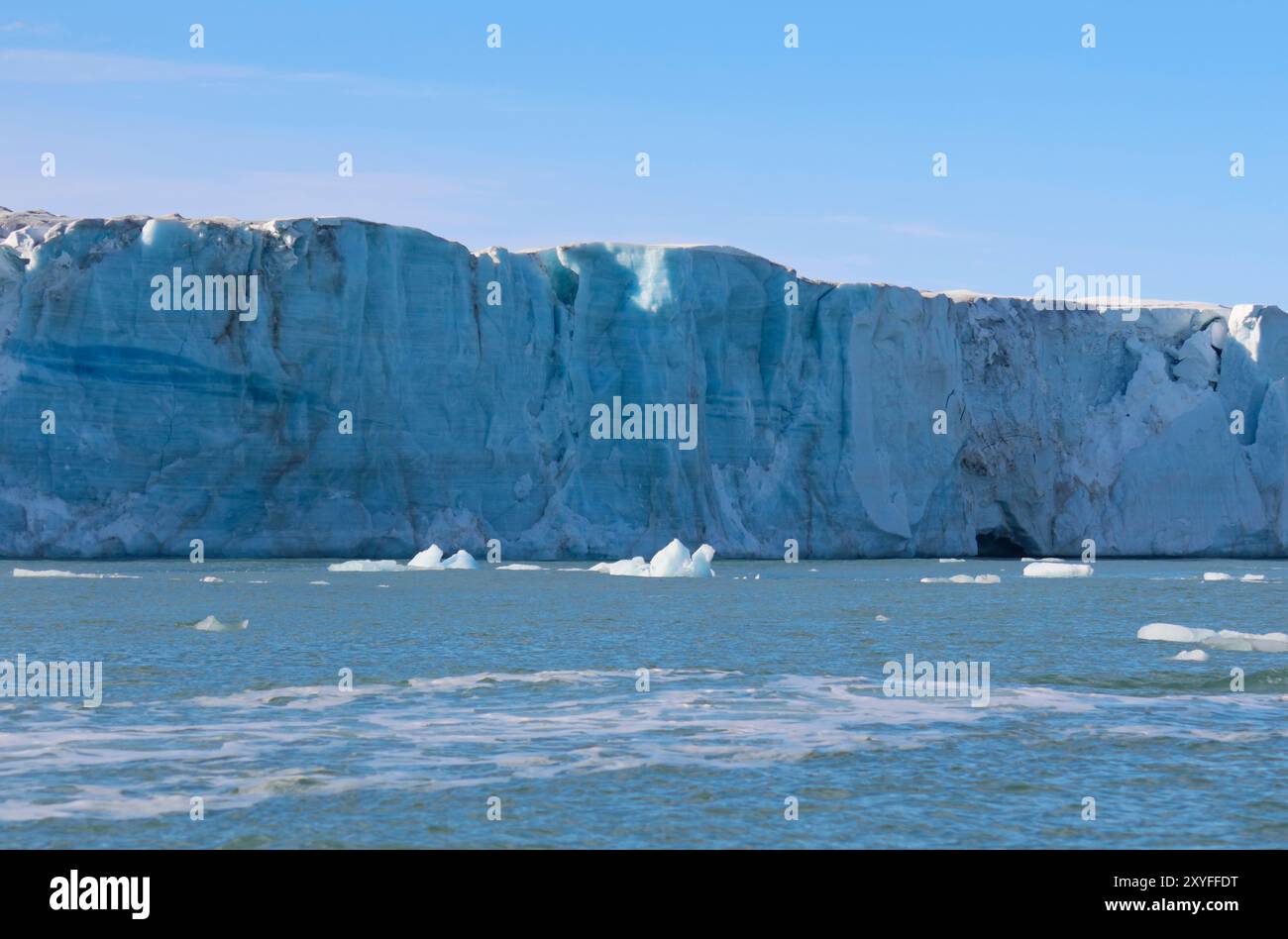 Austfonna, the ice cap located on Nordaustlandet, Svalbard archipelago ...