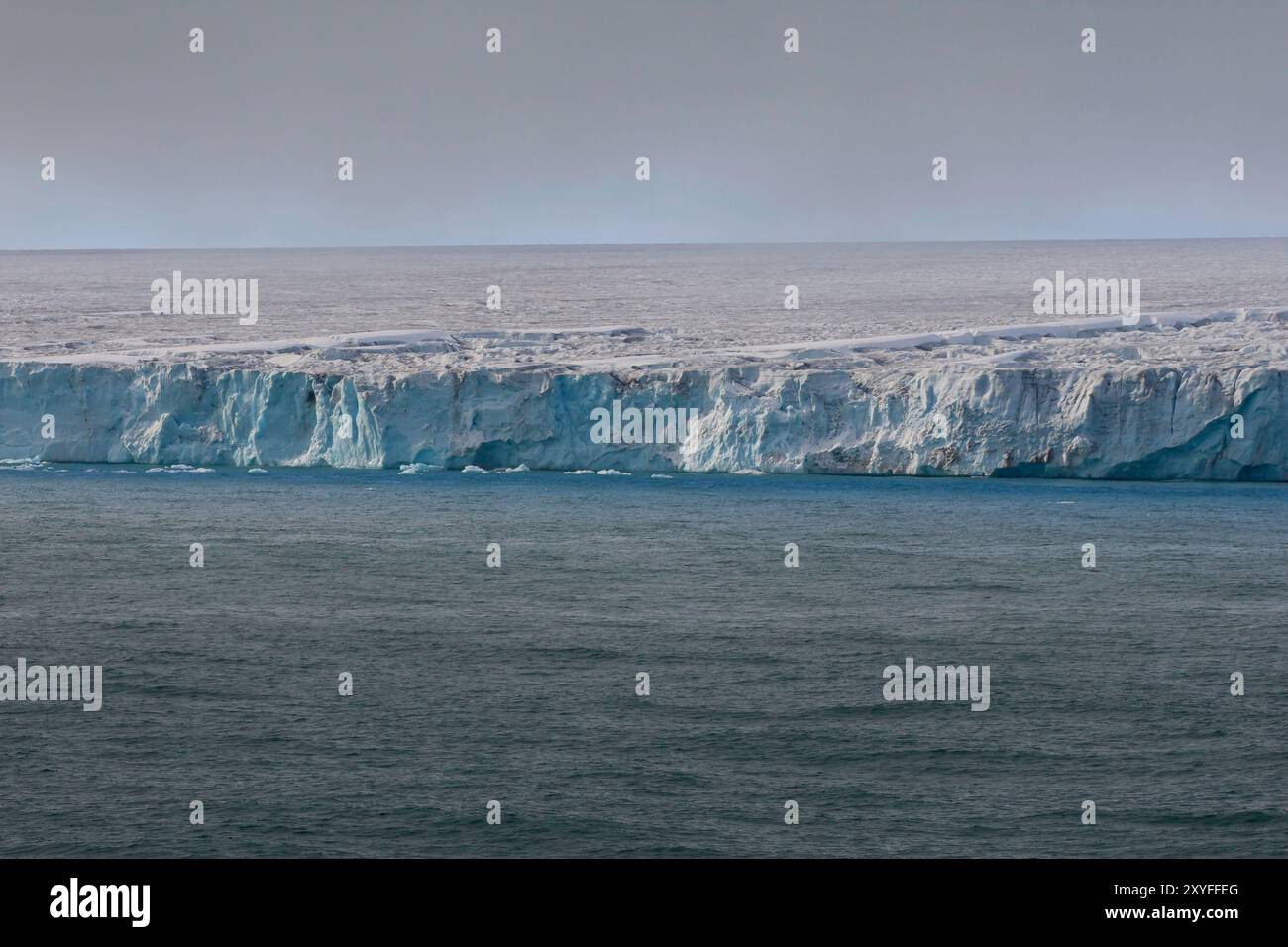 Austfonna, the ice cap located on Nordaustlandet, Svalbard archipelago ...