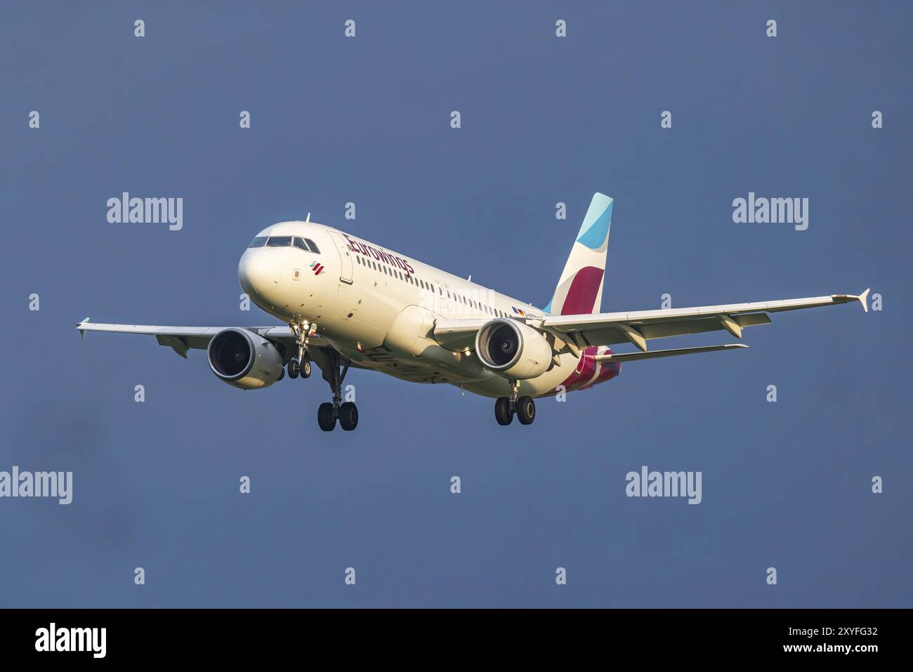 Aircraft landing at Zurich Airport. Registration: D-ABZE, EUROWINGS ...