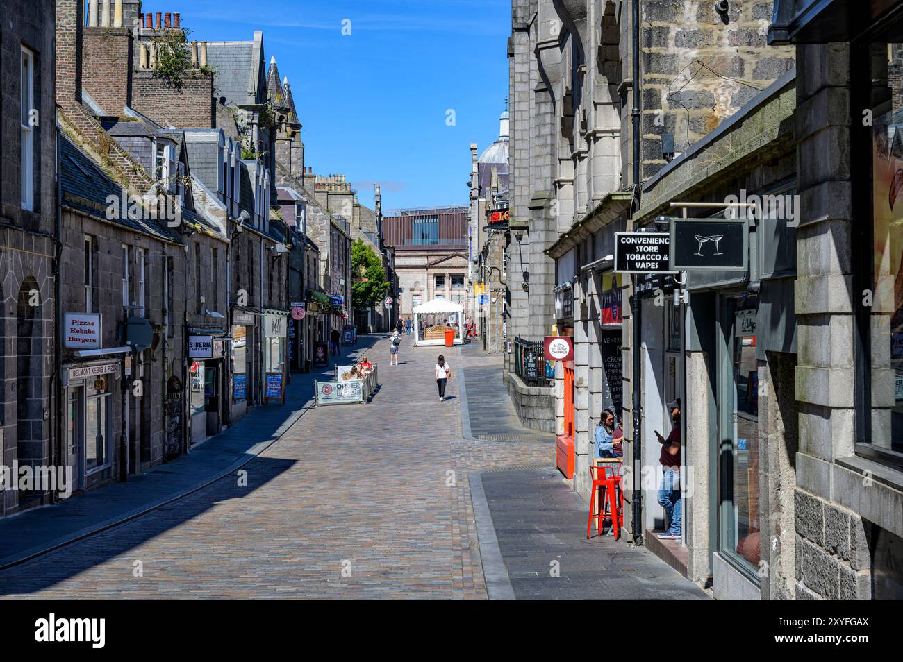 Belmont Street in Aberdeen city centre, Scotland, UK, Europe Stock ...