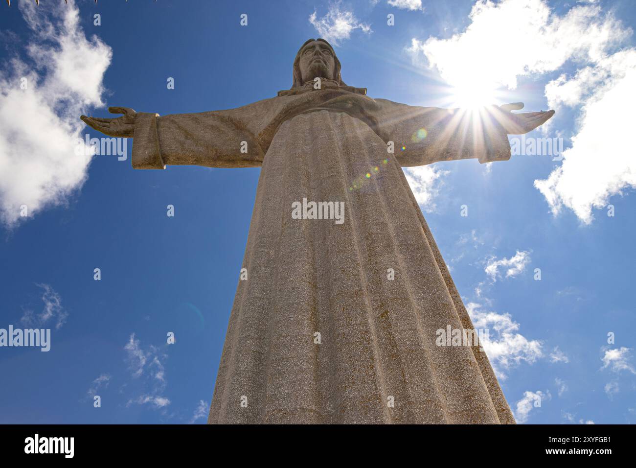 Cristo Rei carrying the sun Stock Photo - Alamy