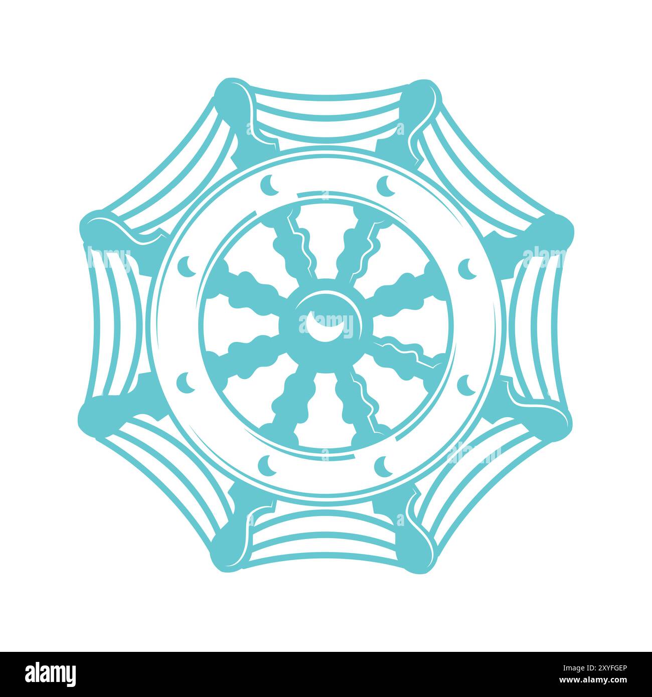 Vintage Retro Boat Ship Pendant Steering Wheel and Rope for Nautical ...