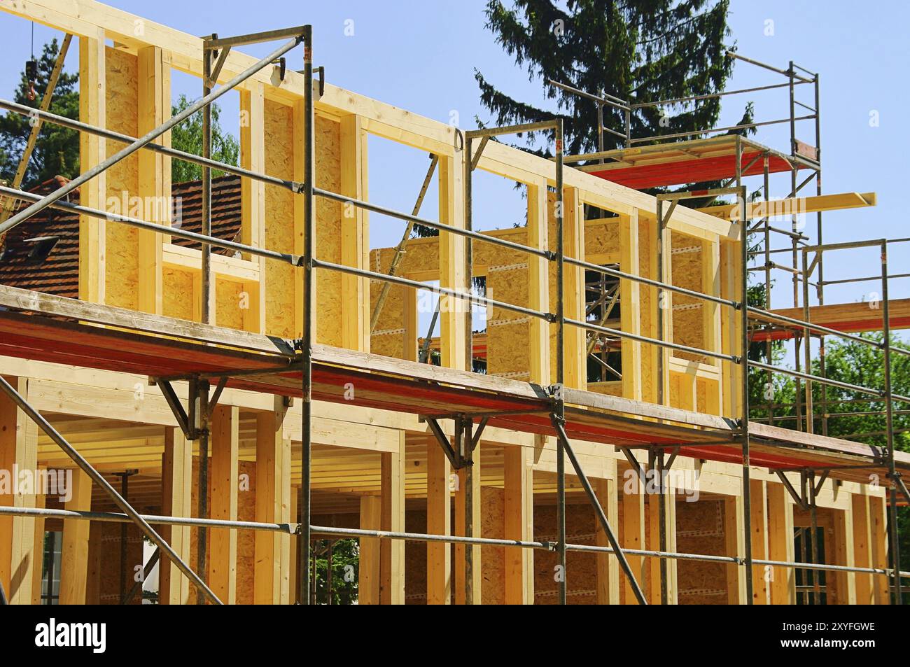 Timber construction, wood construction 06 Stock Photo - Alamy