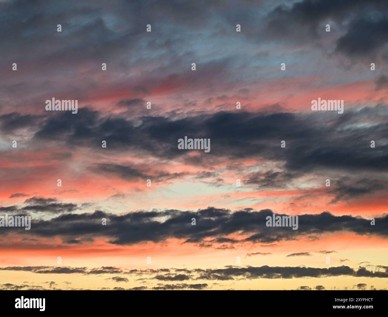 Dark Moody Thunder Clouds Sunset Clouds in a Blue Sky as A Skyscape ...