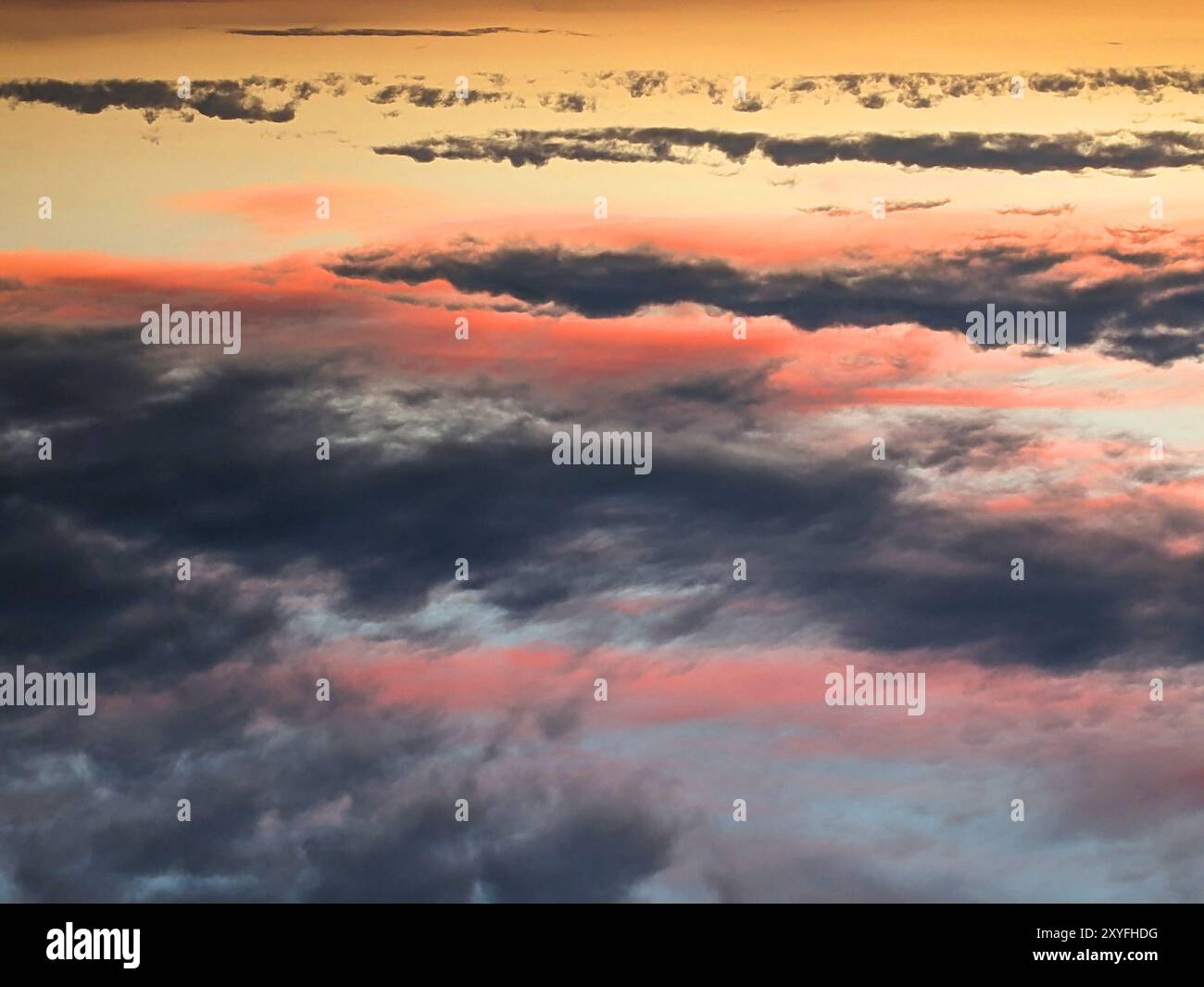 Dark Moody Thunder Clouds Sunset Clouds in a Blue Sky as A Skyscape ...