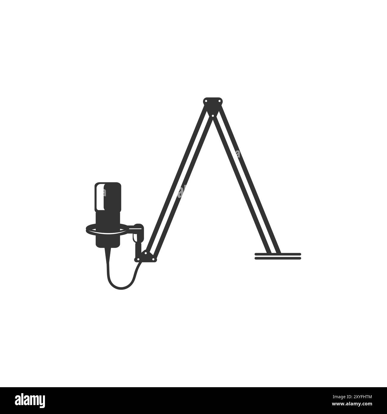 Simple Mic or Microphone Headphones for Podcast Studio Radio Recording ...