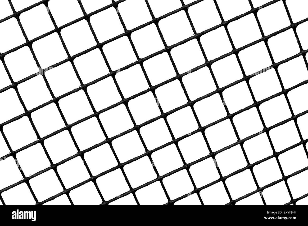 The texture of the metal mesh on a white background. Torn steel, metal ...