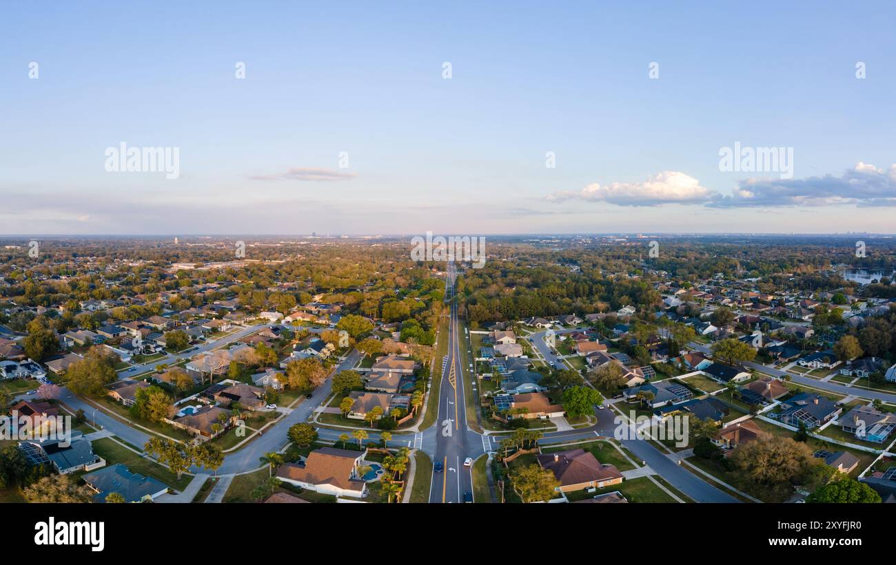 Aerial panoramic view of Apopka-Altamonte Springs, Florida, USA ...