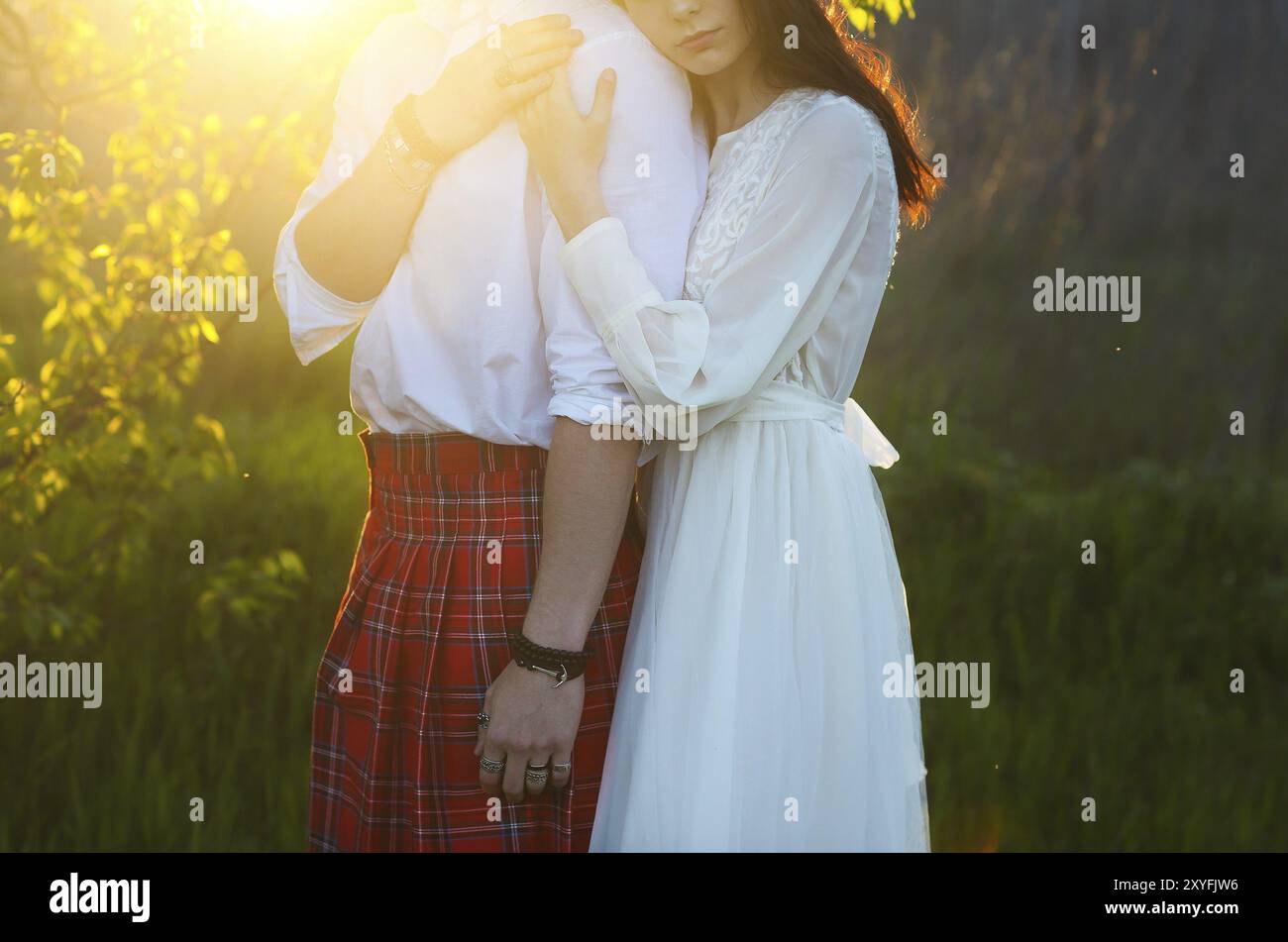 Loving couple strolls hand hi-res stock photography and images - Alamy