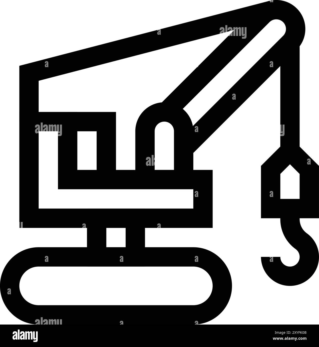 Crane lifting construction material Cut Out Stock Images & Pictures - Alamy