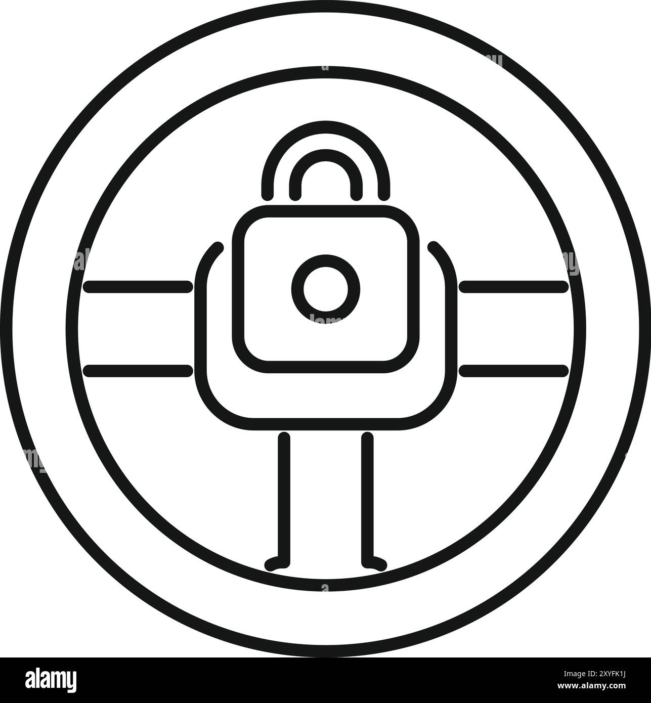 This Icon Represents A Secure Connection Emphasizing The Importance Of
