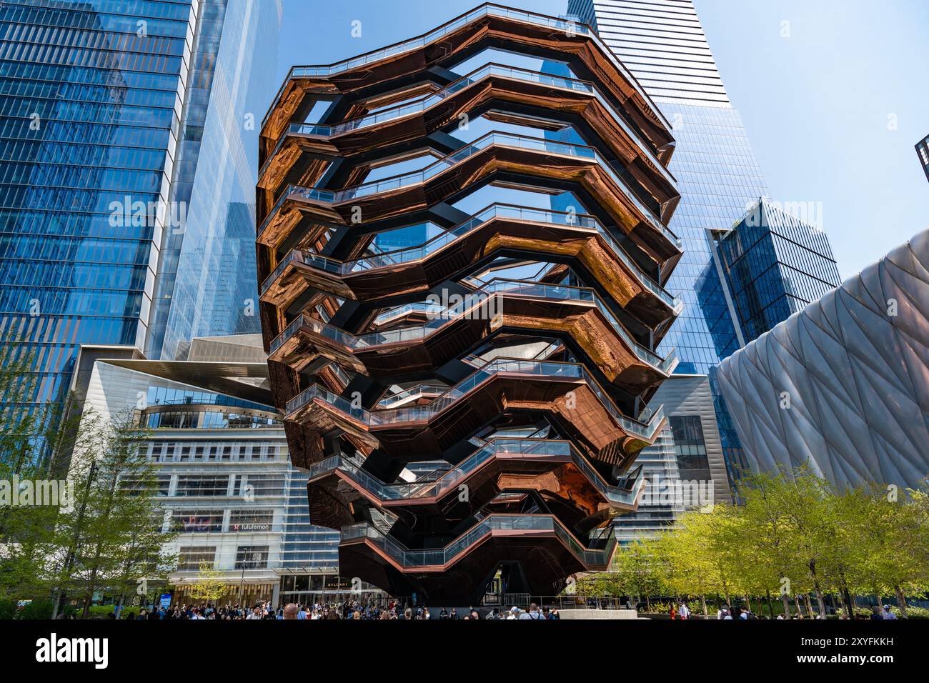 New York City, USA - April 28, 2024: Vessel building in Hudson Yards ...