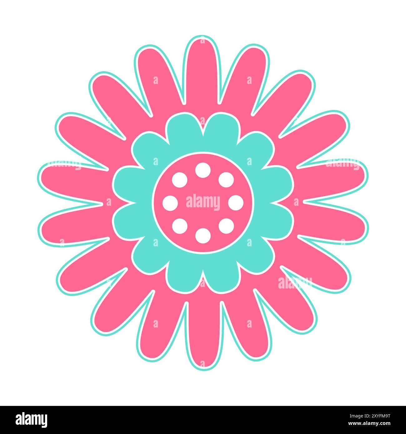 Pink flowers blue Cut Out Stock Images & Pictures - Alamy