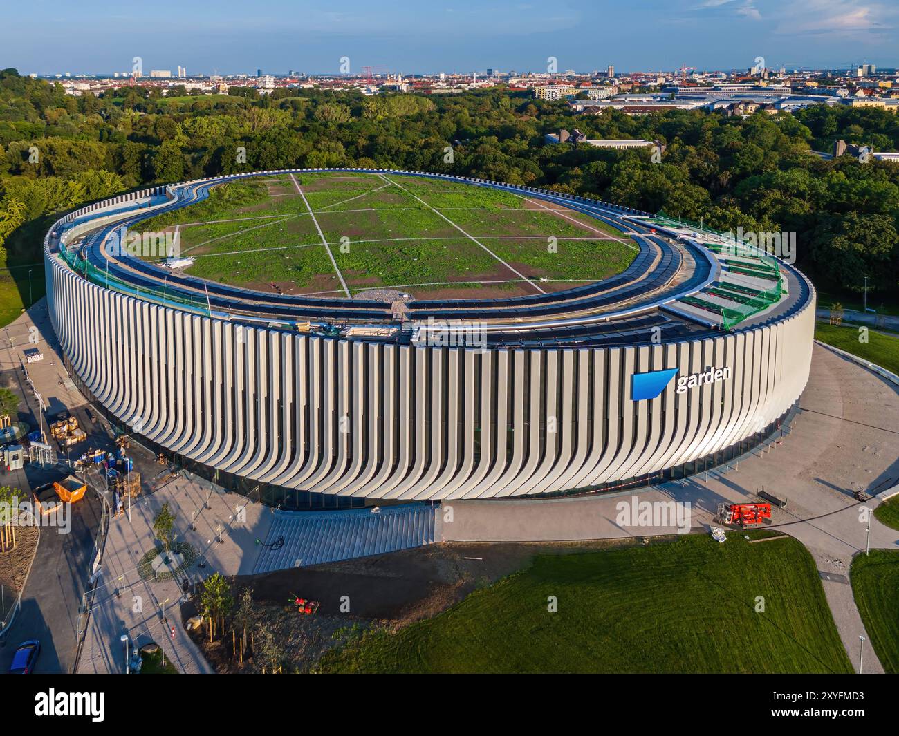 MUNICH, GERMANY, AUGUST 28, 2024: Aerial View of SAP Garden, the new ...