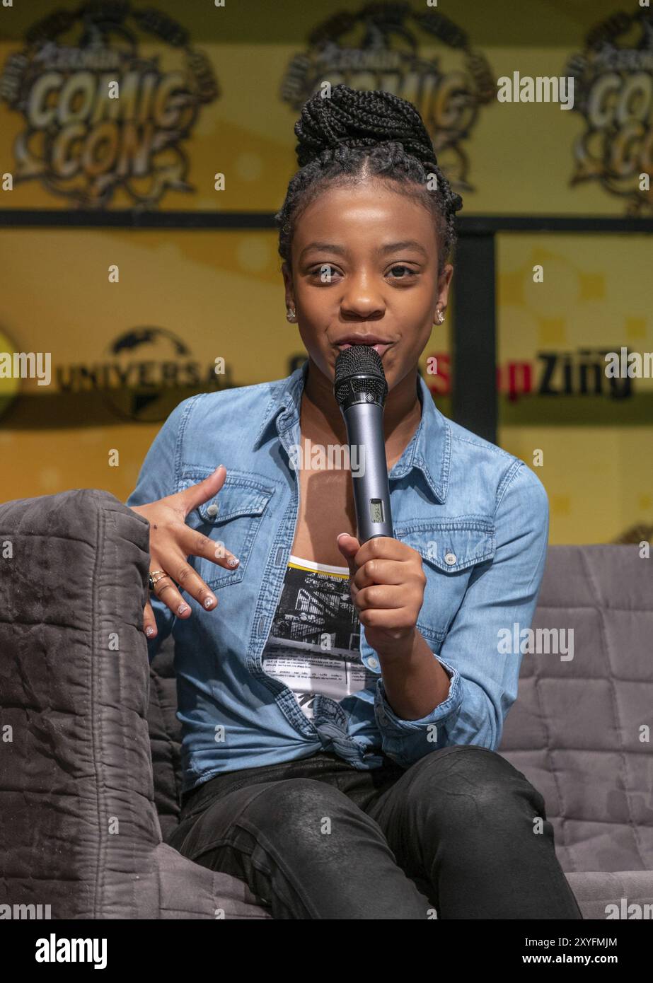 DORTMUND, GERMANY, December 7th 2019: Priah Ferguson (*2006, American actress, Stranger Things ...
