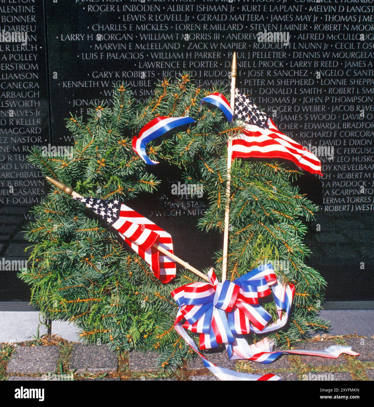 Vietnam Veterans Memorial wall on The National Mall in Washington DC ...