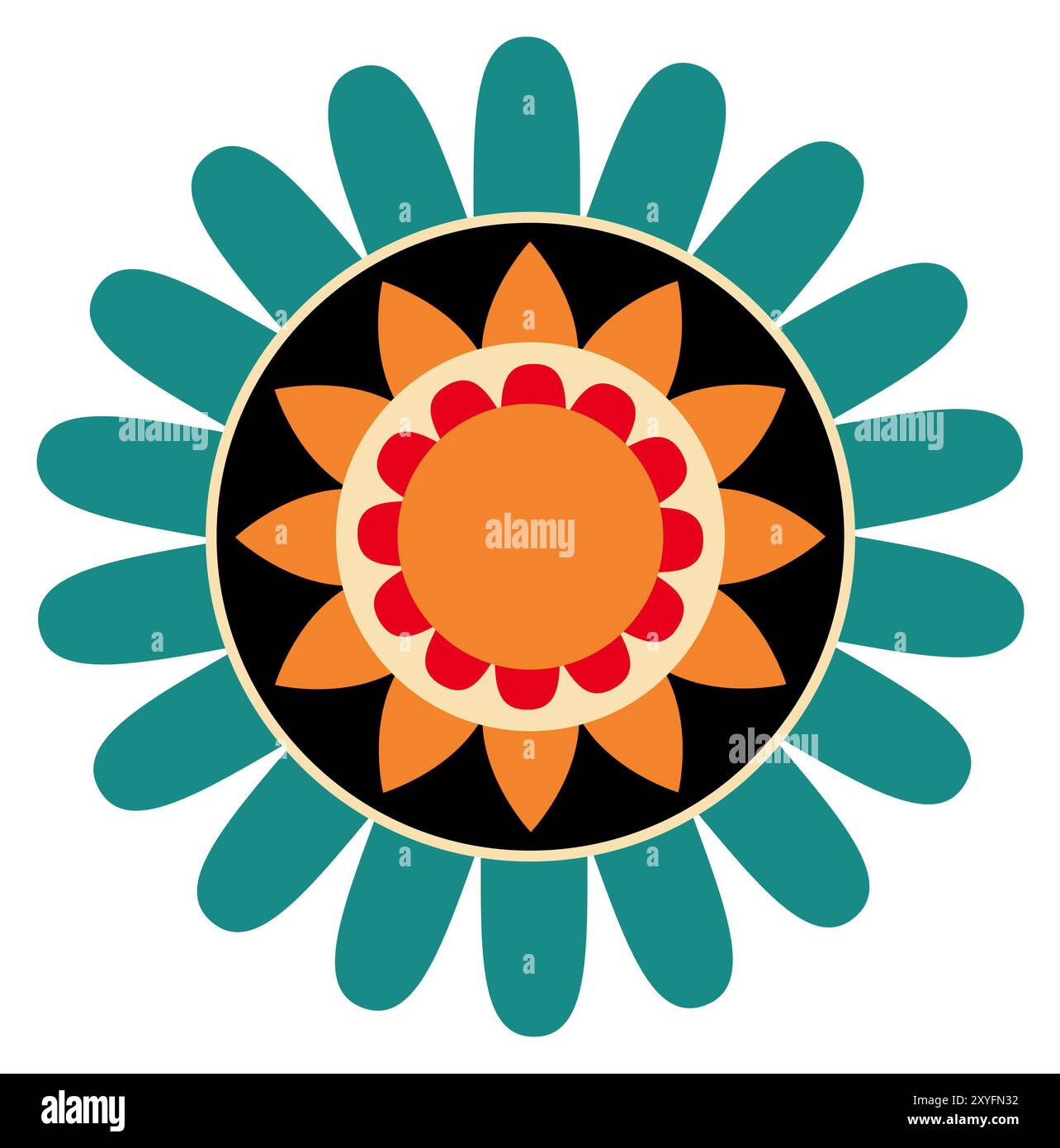 Colorful Flower Floral Graphic Design Element Stock Photo - Alamy