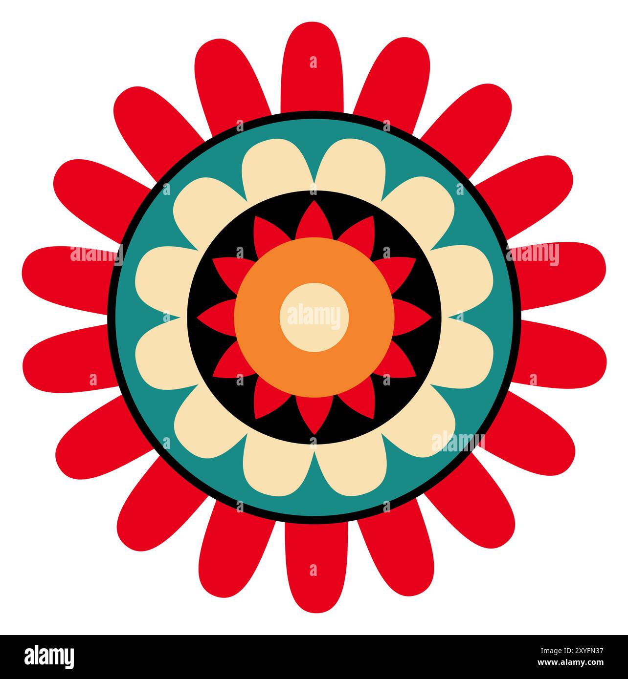 Colorful Flower Floral Graphic Design Element Stock Photo - Alamy