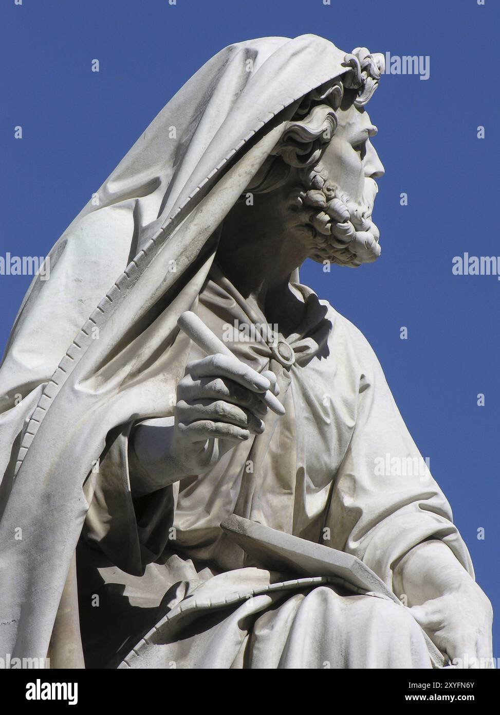 Statue at the Marian column in Rome. Marian column in Rome Stock Photo ...