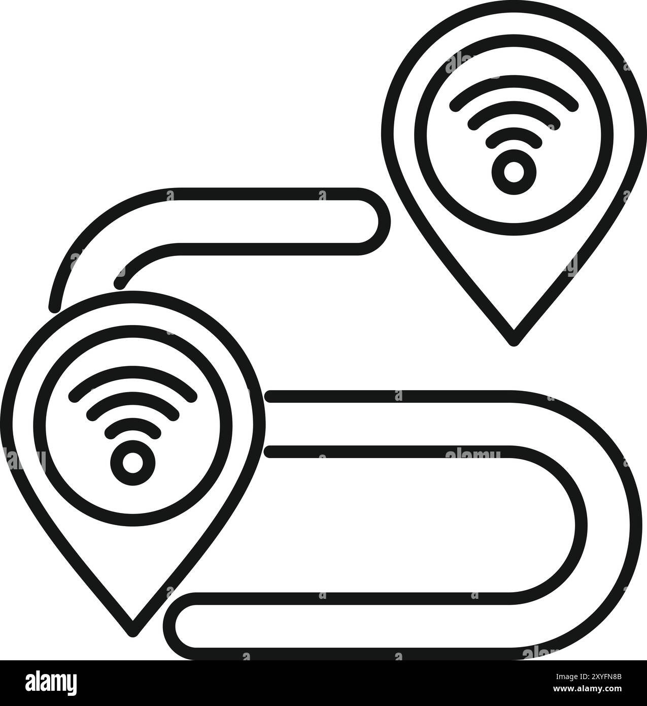 Public wifi zone map location showing free internet connection for ...
