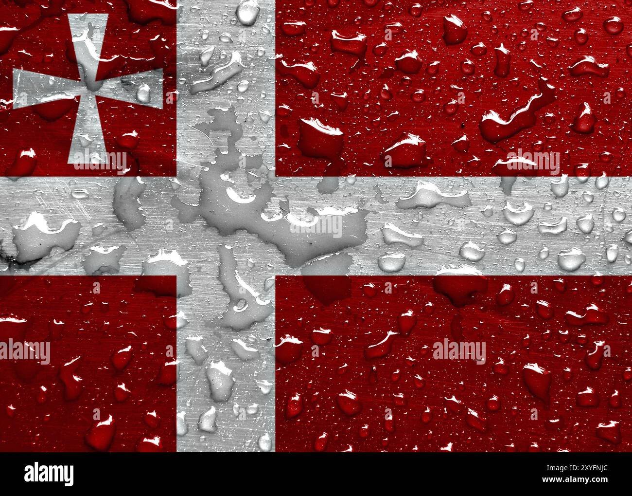 Flag of Volyn Oblast with rain drops Stock Photo - Alamy