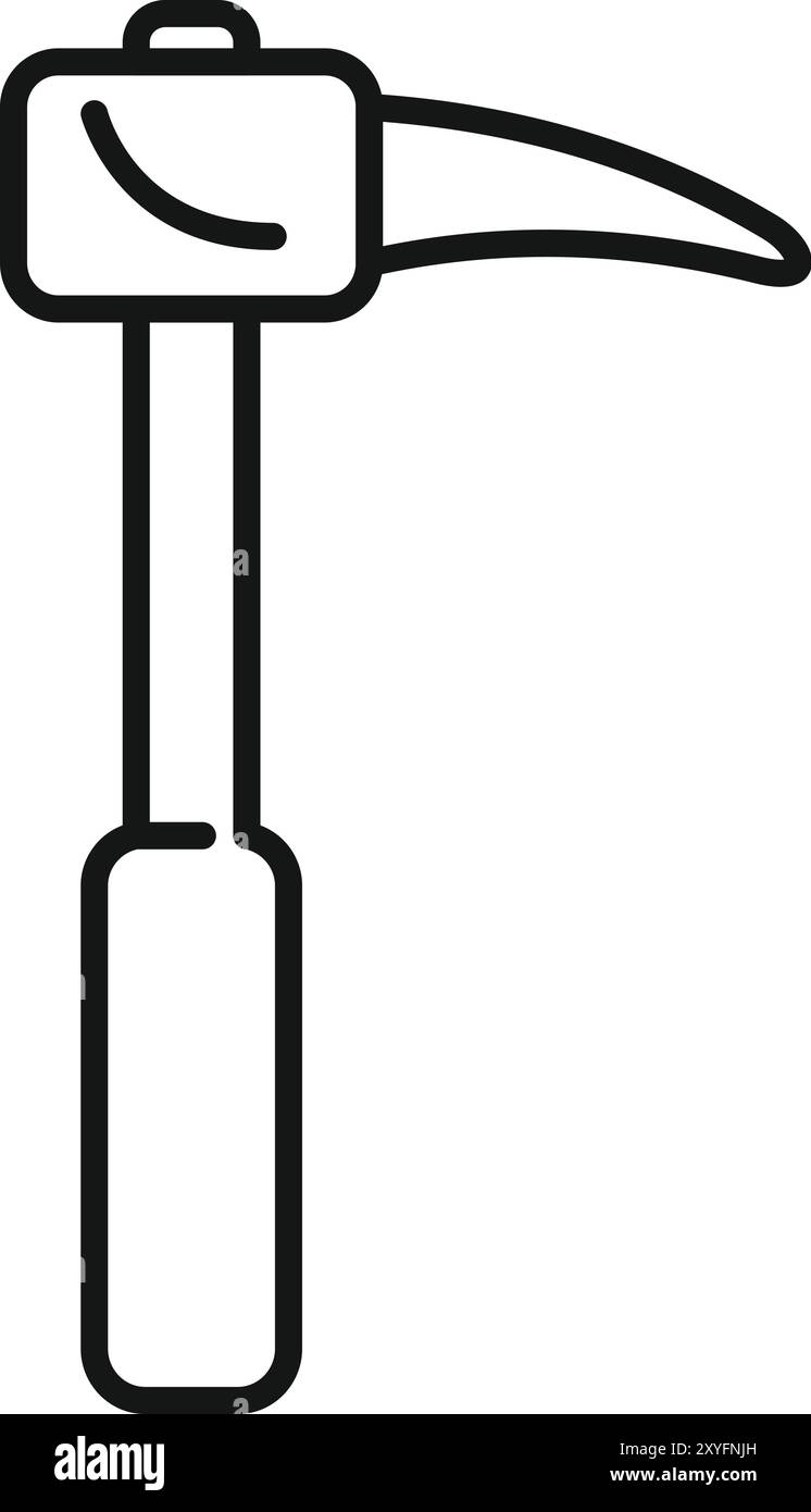 Firefighter axe icon in outline style, a firefighting tool used by ...