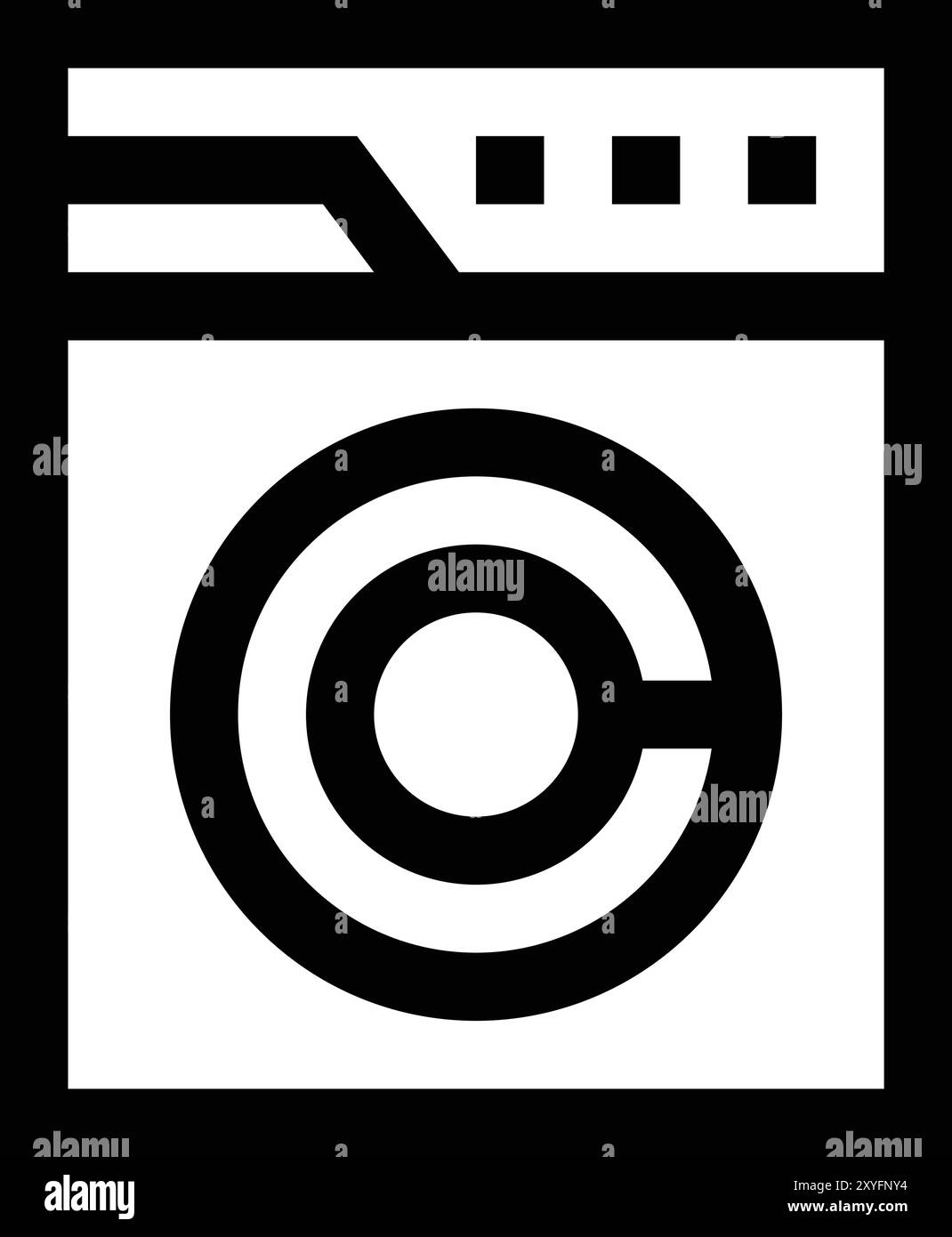 Washing machine Vector Icon Design Illustration Stock Vector Image ...