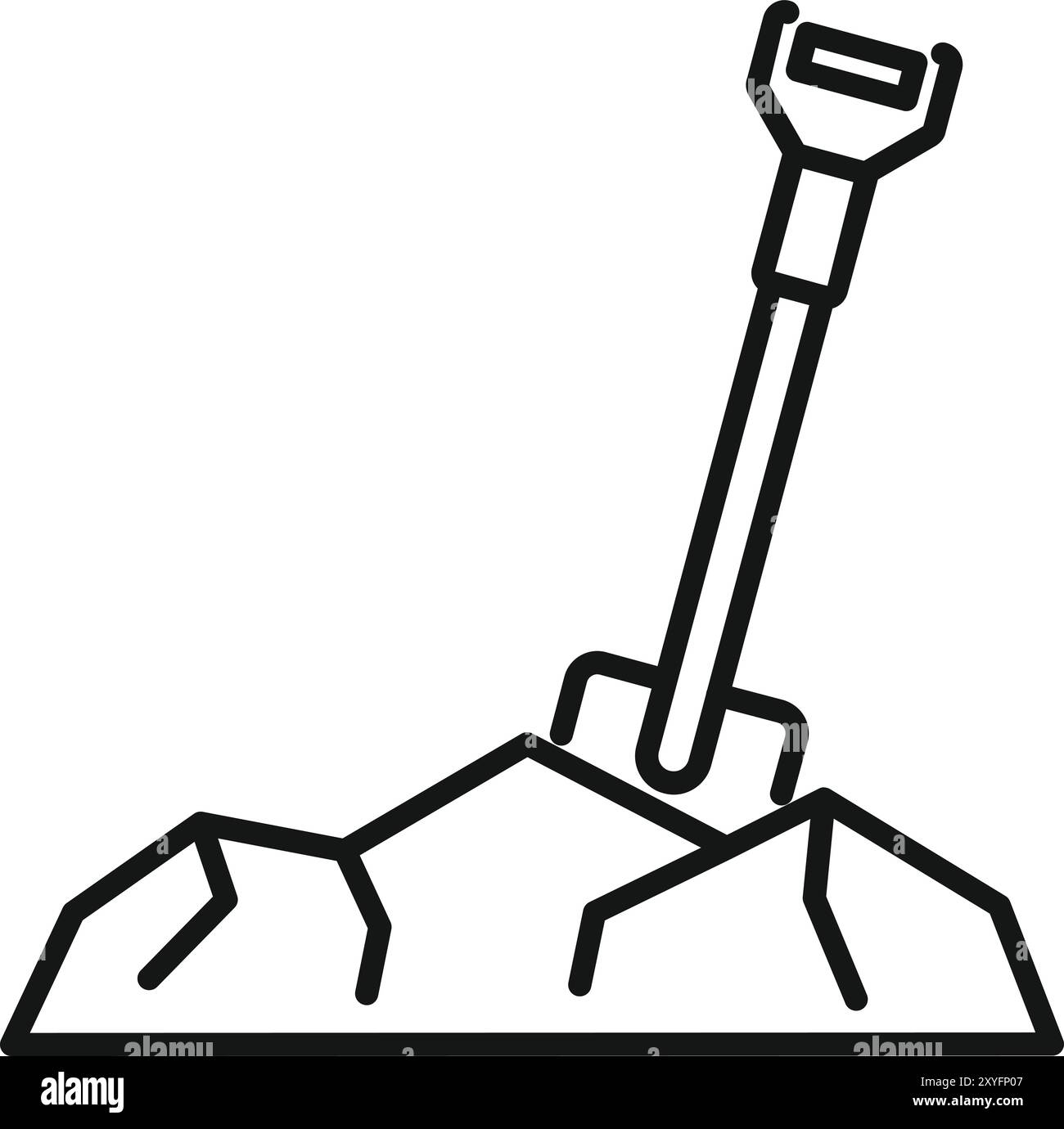 Spade soil digging Black and White Stock Photos & Images - Alamy