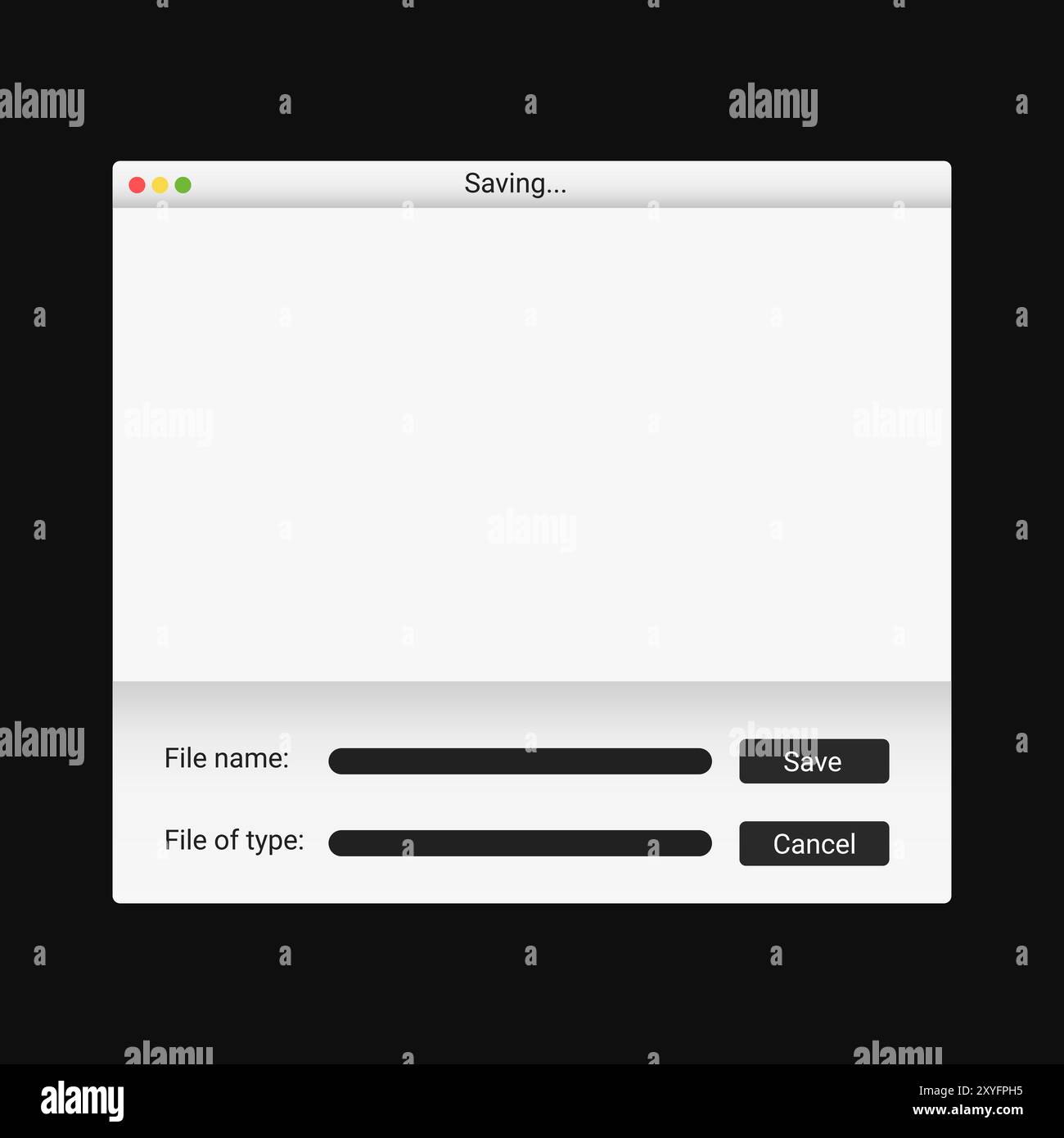 Modern explorer window with file savings options Stock Vector Image ...