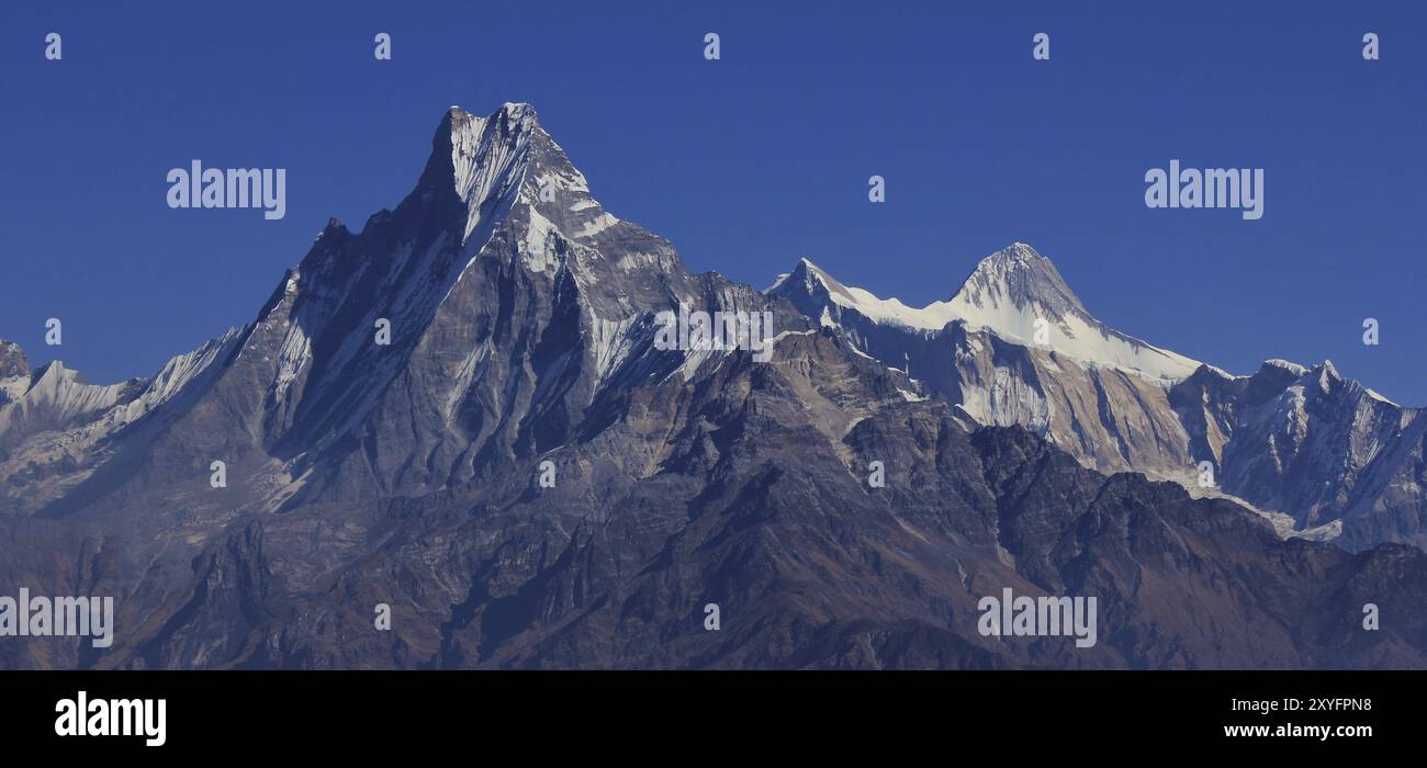 Famous mountain near Pokhara. Mount Machapuchare, also known as fish ...