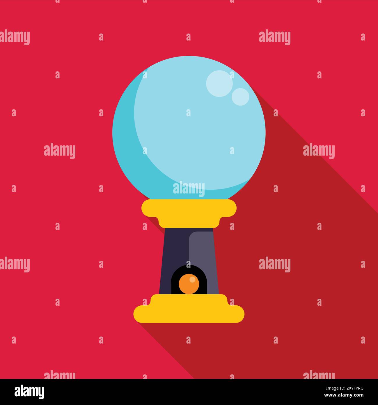 Glass sphere with magical aura standing on a pedestal, predicting the ...