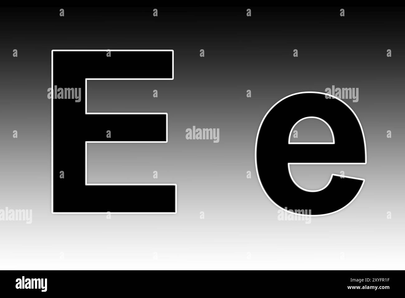 E fonts Black and White Stock Photos & Images - Alamy