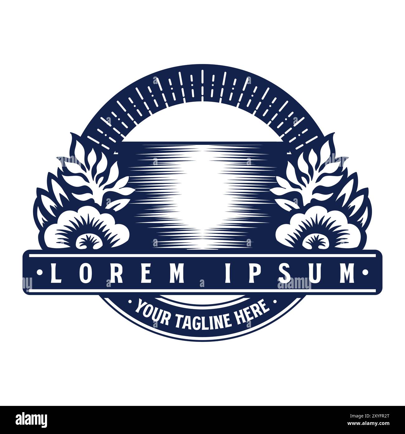 Sunset Beach Ocean Sea River Creek Lake Swamp Estuary Badge Emblem ...