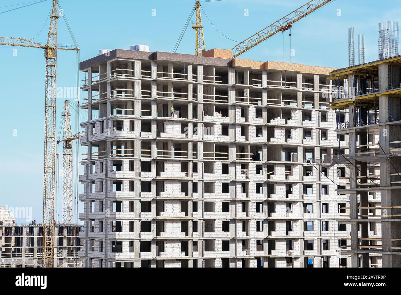 Construction of modern high-rise residential buildings Stock Photo - Alamy