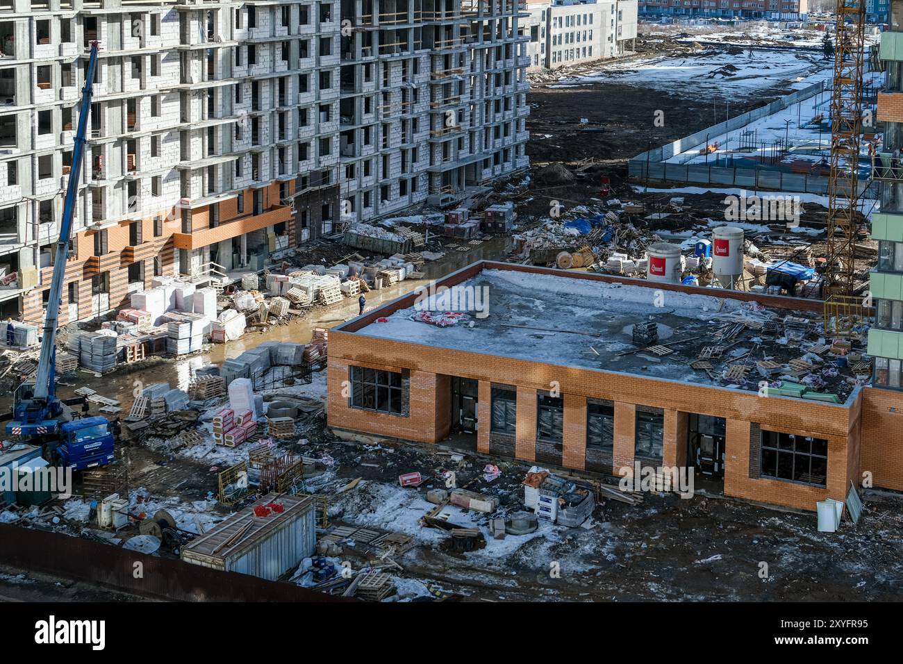 Construction of modern high-rise residential buildings Stock Photo - Alamy