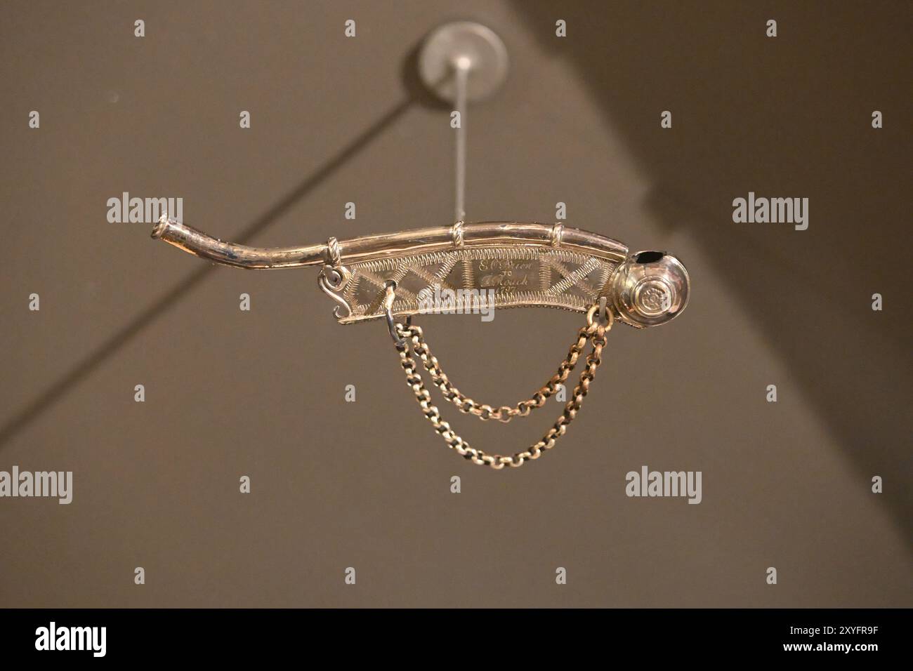 Silver Boatswain’s call made by Hester Bateman 1788-89 on display at ...
