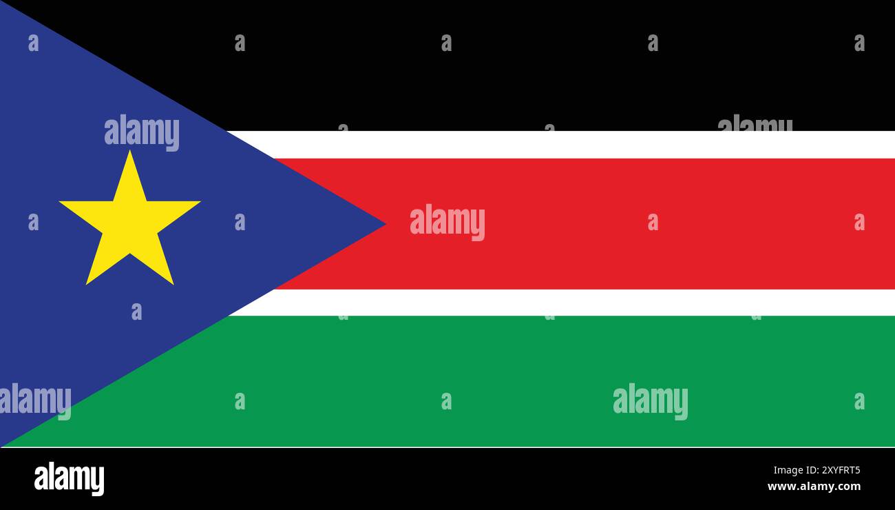 National Flag of South Sudan, South Sudan Flag, South Sudan sign Stock ...