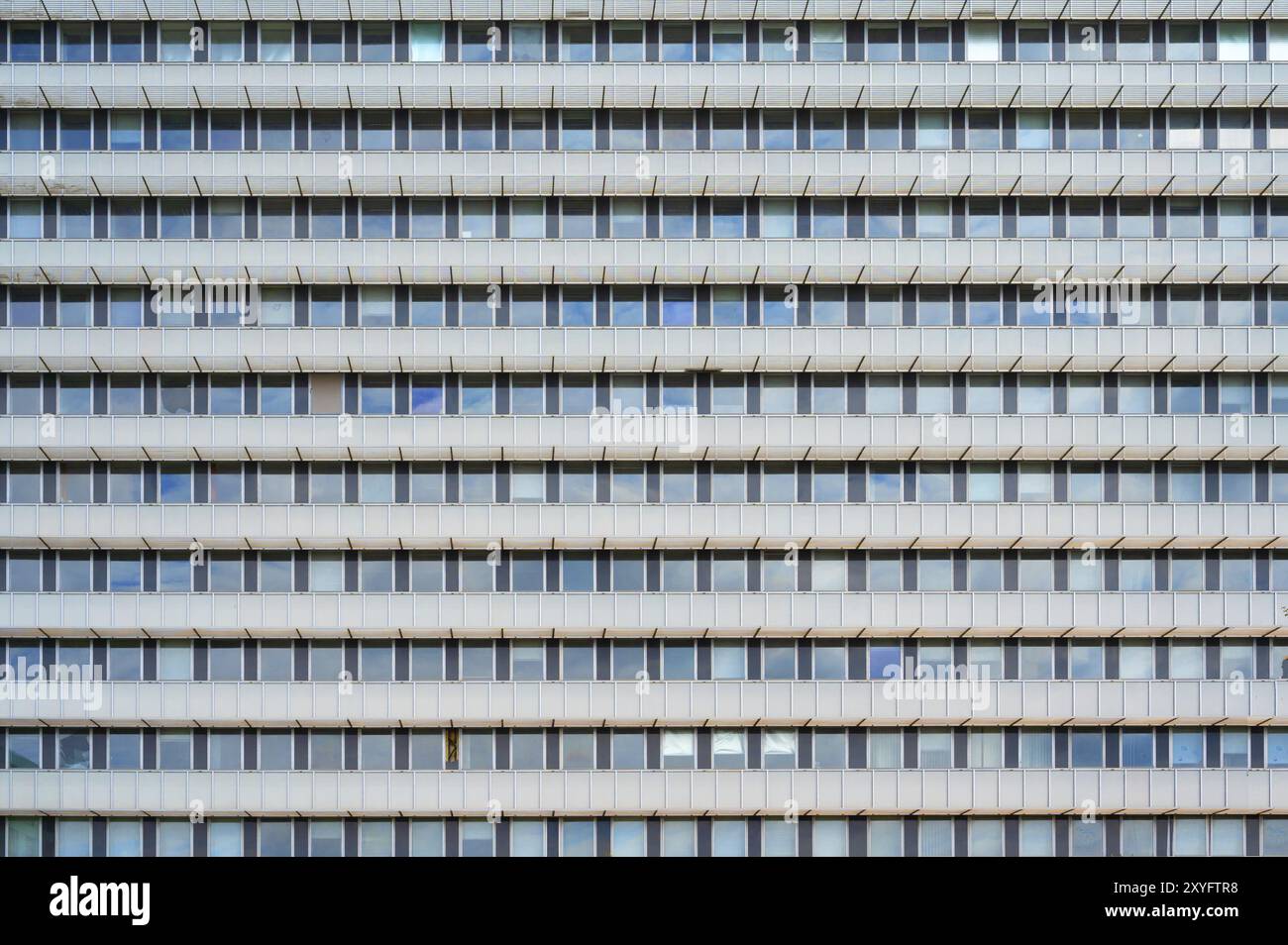 Window facade of a high-rise building, Siemens office building, Erlangen, Middle Franconia ...
