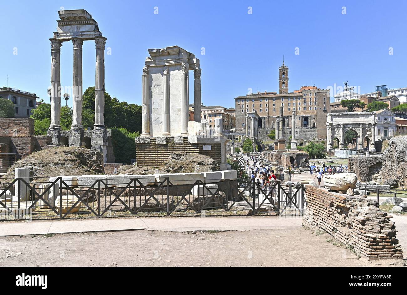 Vesta Temple, Castor and Pollux Temple Stock Photo - Alamy