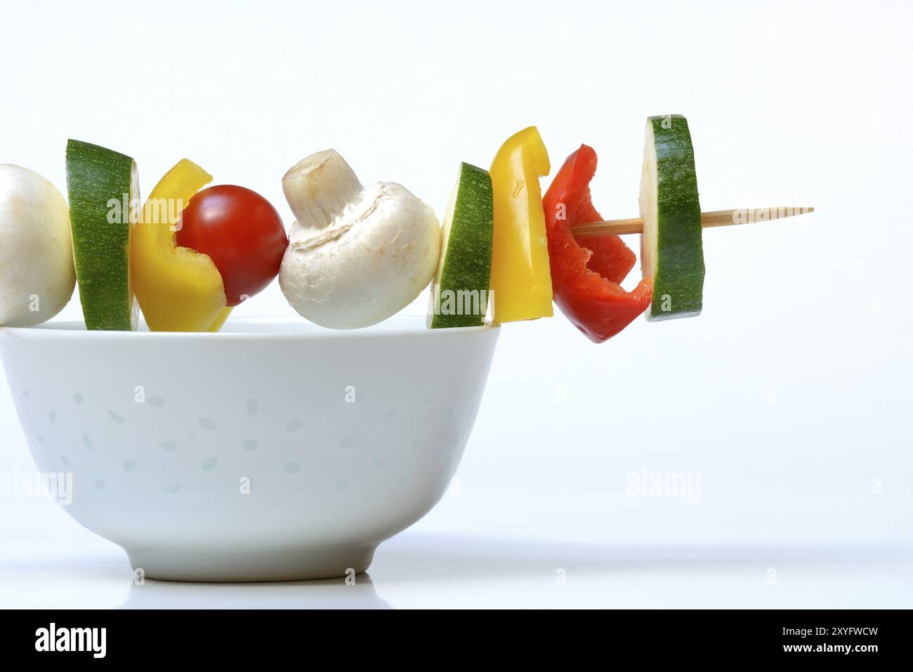 Vegetable skewer on a tray, barbecue skewer Stock Photo - Alamy
