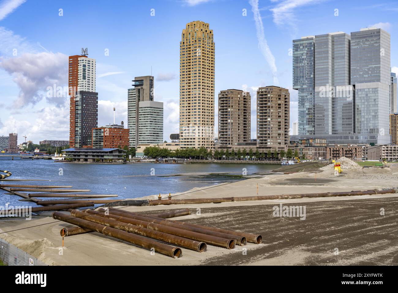 The Rijnhaven, a 28-hectare harbour basin, has now been filled in by ...