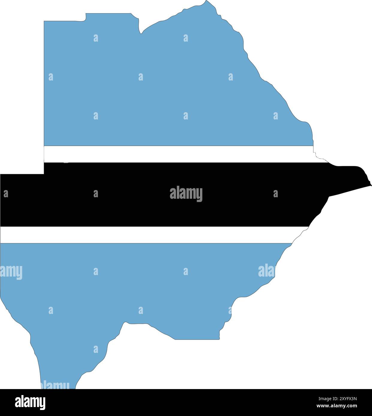 Botswana Flag in Map, Botswana Map with Flag, Country Map, Botswana Map ...