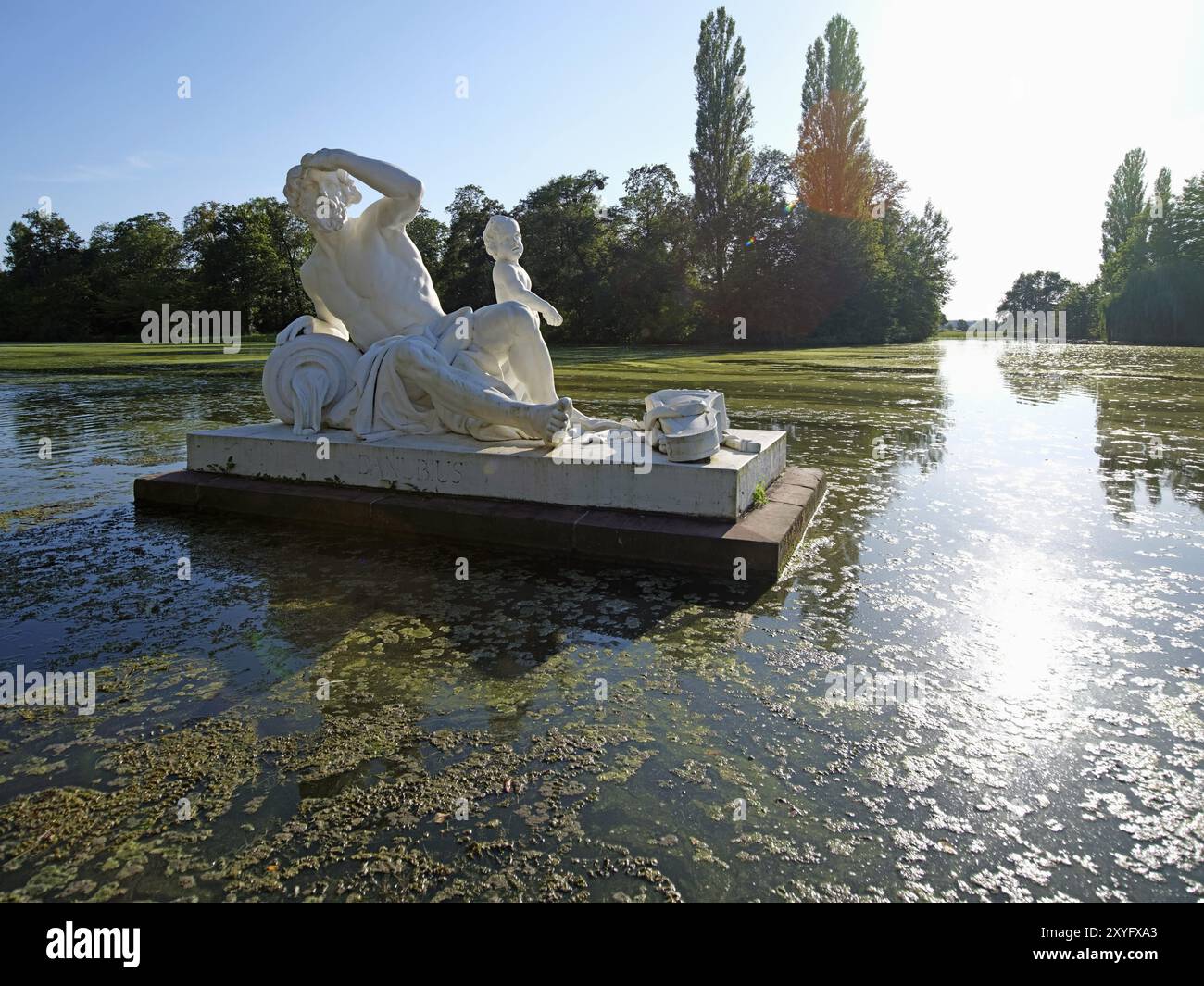 Danubius, Danube river god, created by Peter Anton Verschaffelt, 1710-1795), palace garden ...