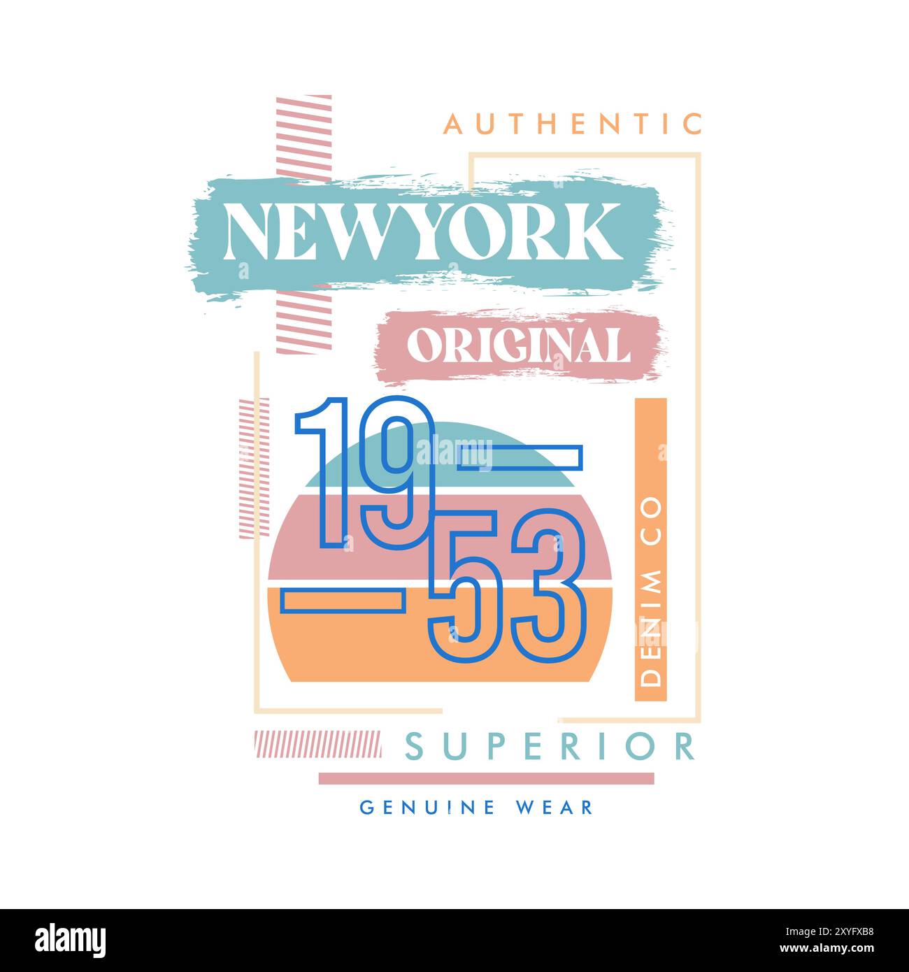 New York Original denim co superior typography urban clothing brand t ...
